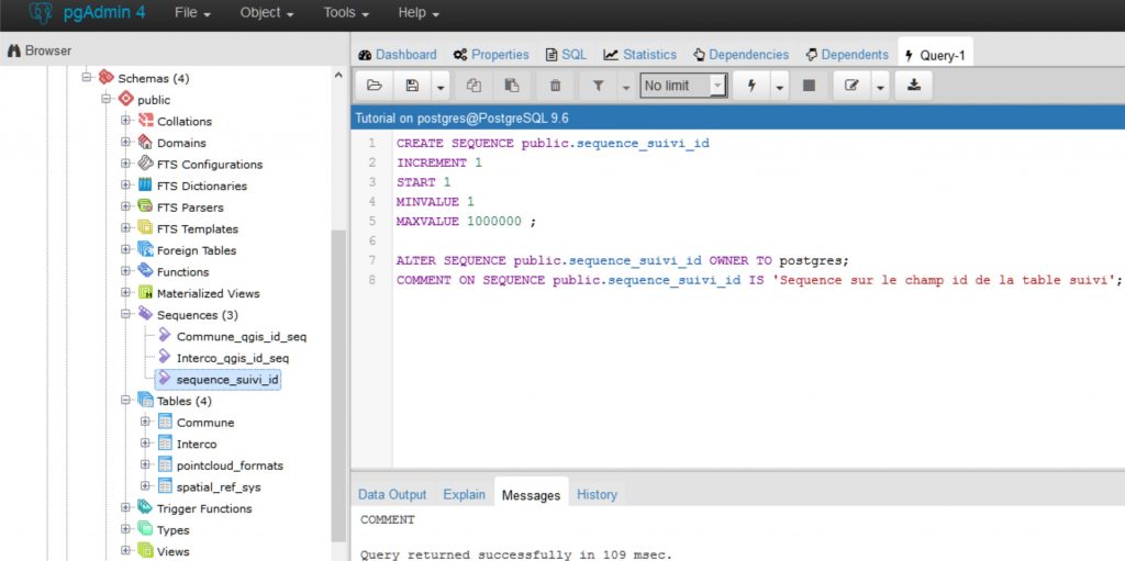 Tutoriel Impulsmap Trigger Suivi Mises à Jour Postgresql Postgis Create Sequence Impulsmap 